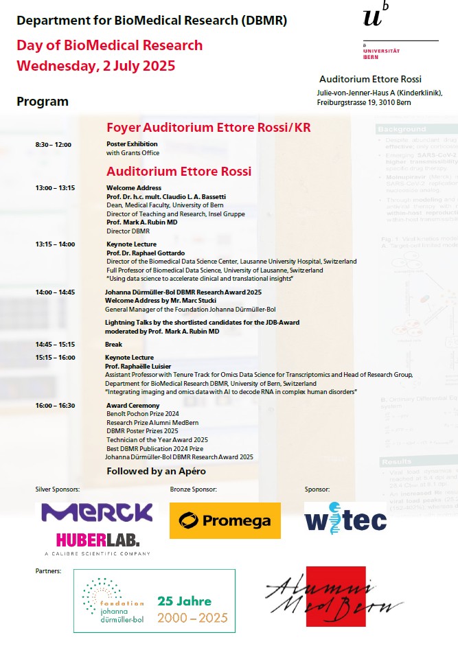 Vergabe des Johanna Dürmüller-Bol DBMR Research Awards 2025 | Fondation ...